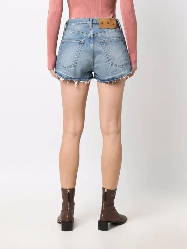 Off-White Logo-print Denim Shorts
