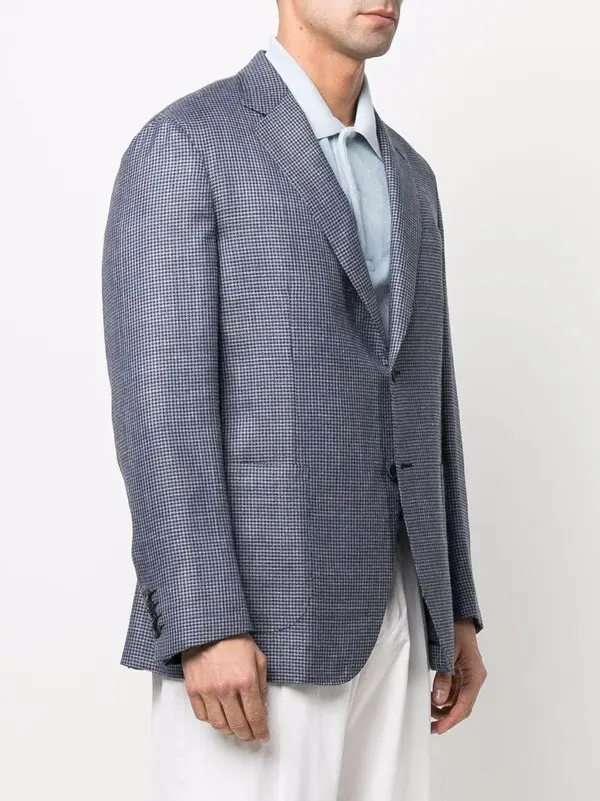Brioni Houndstooth Single-breasted Blazer