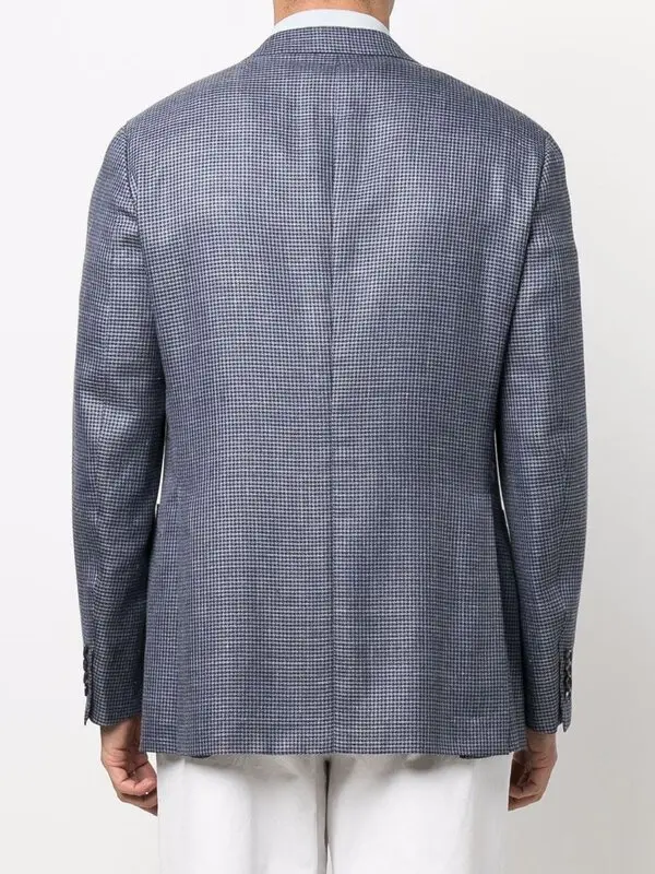 Brioni Houndstooth Single-breasted Blazer