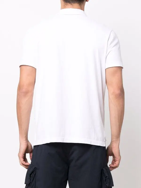 JAMES PERSE Short-sleeved Cotton Polo Shirt - White