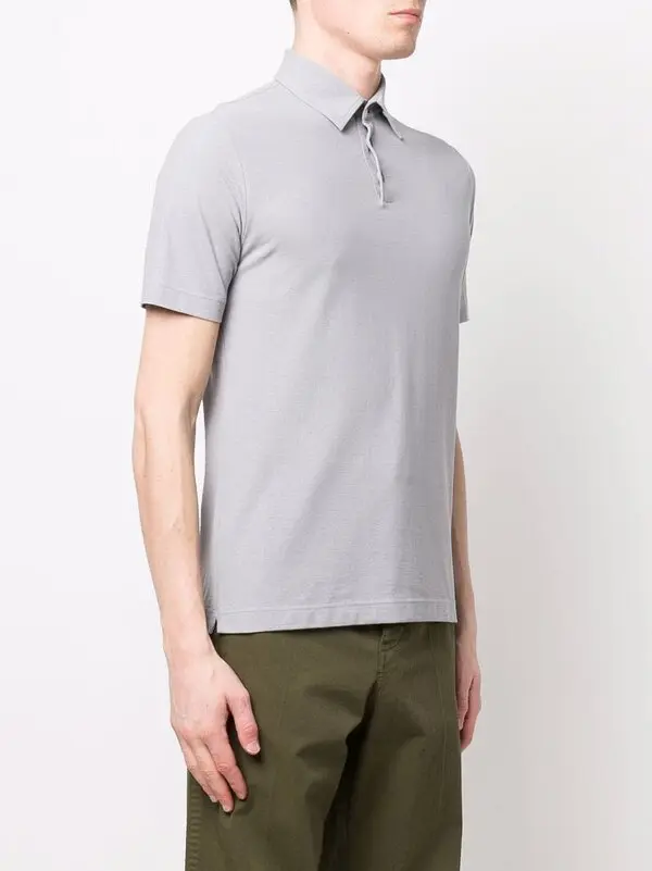 ZANONE Short-sleeved Polo Shirt - Grey