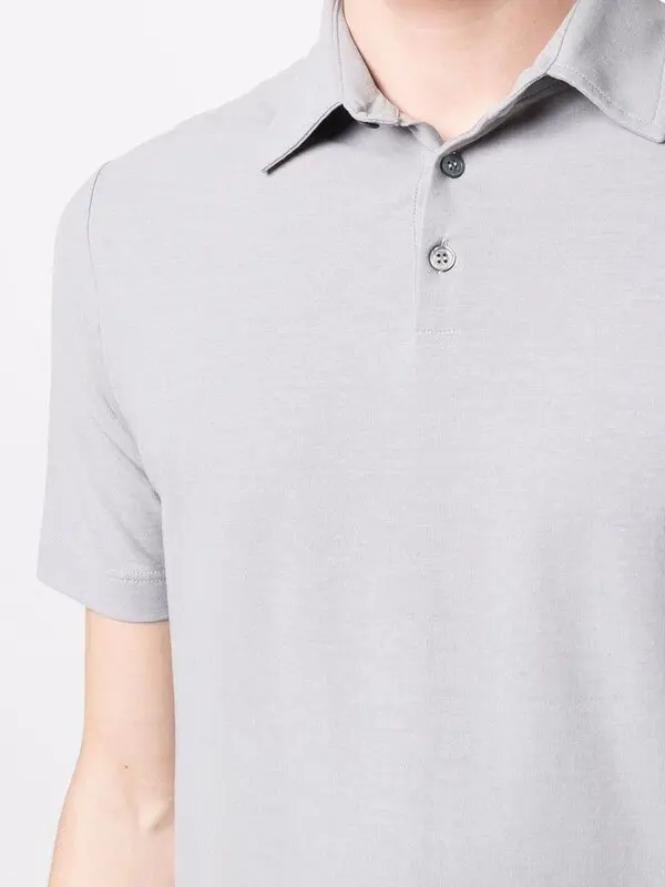 ZANONE Short-sleeved Polo Shirt - Grey