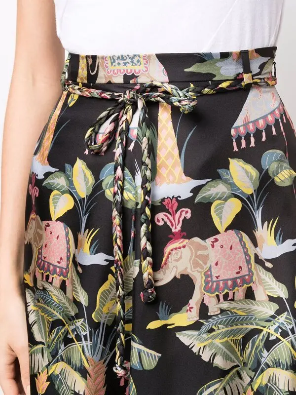 Red Valentino Mid-length Printed Silk Skirt