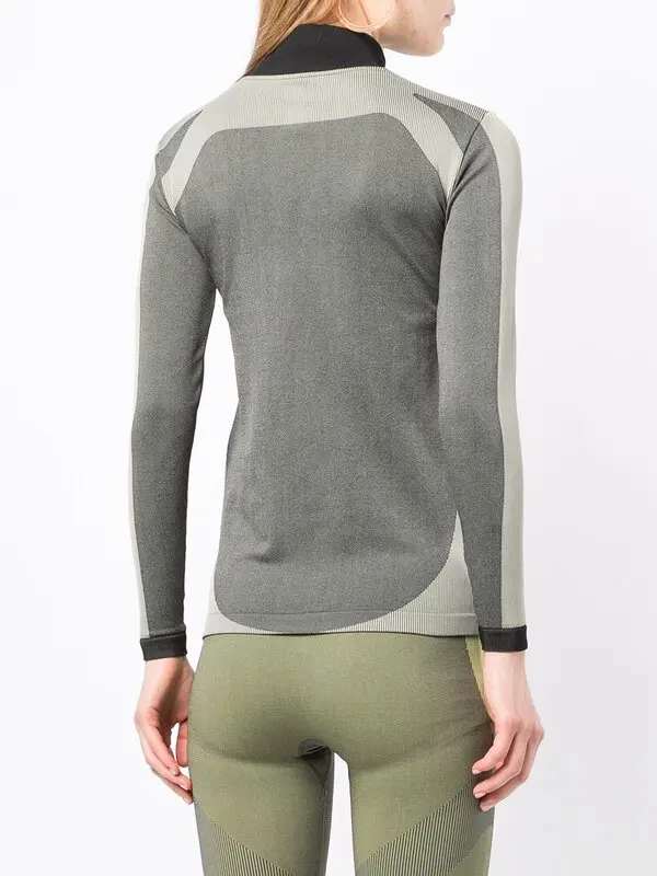 7 DAYS ACTIVE Half-zip Funnel Neck Top - Grey