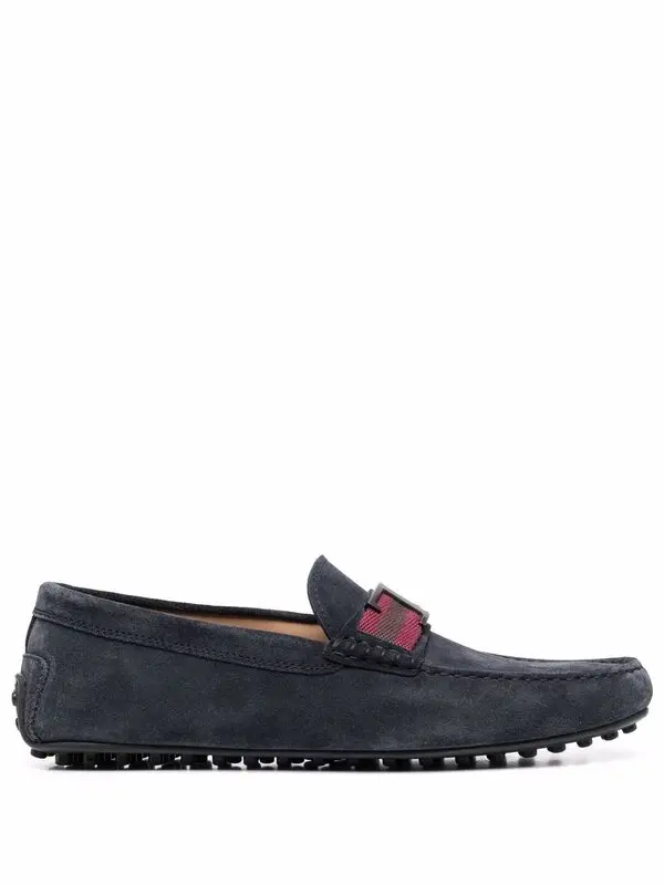 TOD'S T-logo Suede Loafers