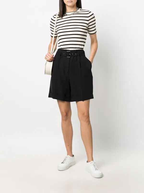 Woolrich Belted Flared Shorts