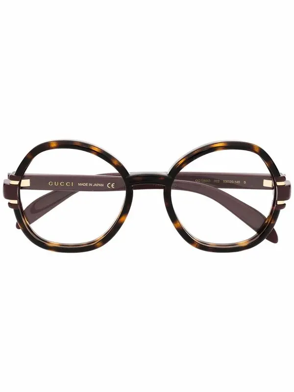 Gucci Tortoise-shell Round Eyeglasses