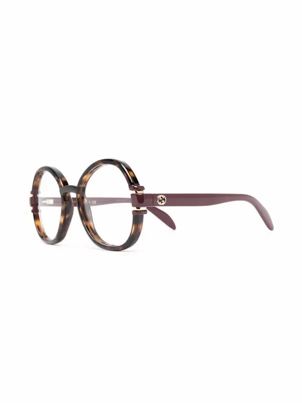 Gucci Tortoise-shell Round Eyeglasses