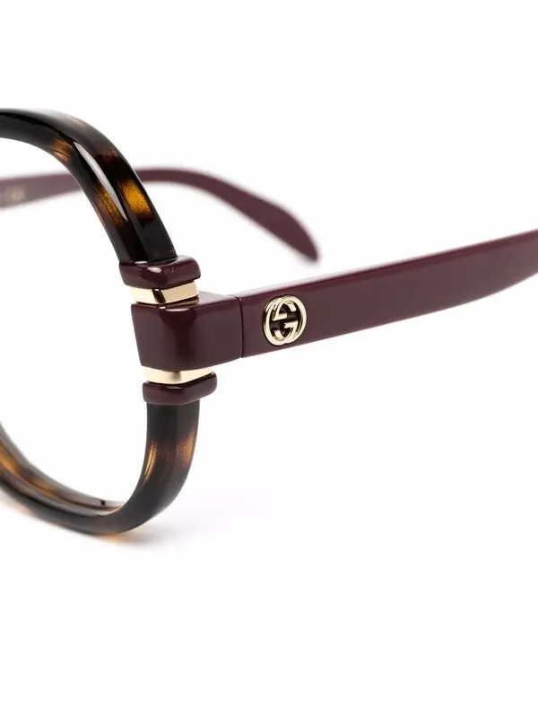 Gucci Tortoise-shell Round Eyeglasses