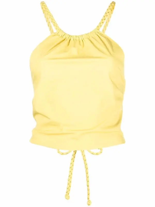 Red Valentino Lace-up Halterneck Top