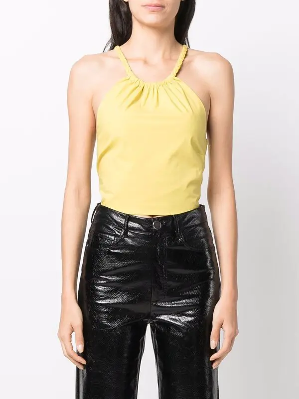 Red Valentino Lace-up Halterneck Top