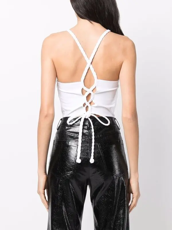 Red Valentino Lace-up Halterneck Top