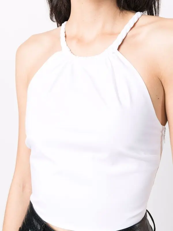 Red Valentino Lace-up Halterneck Top