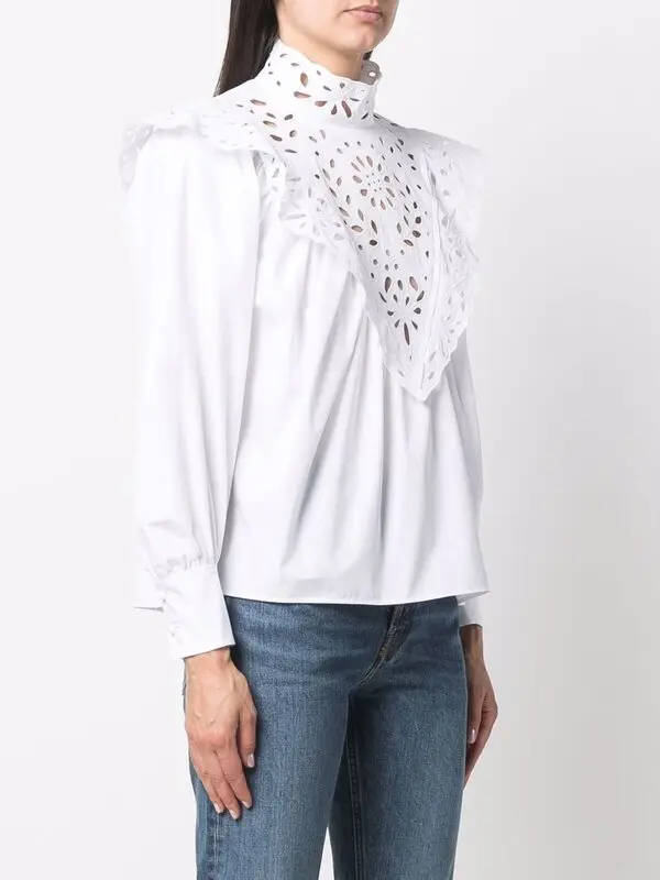 Chloé High-neck Broderie Anglaise Blouse