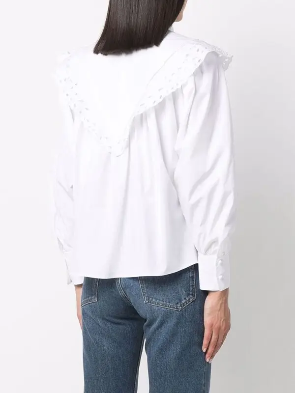Chloé High-neck Broderie Anglaise Blouse