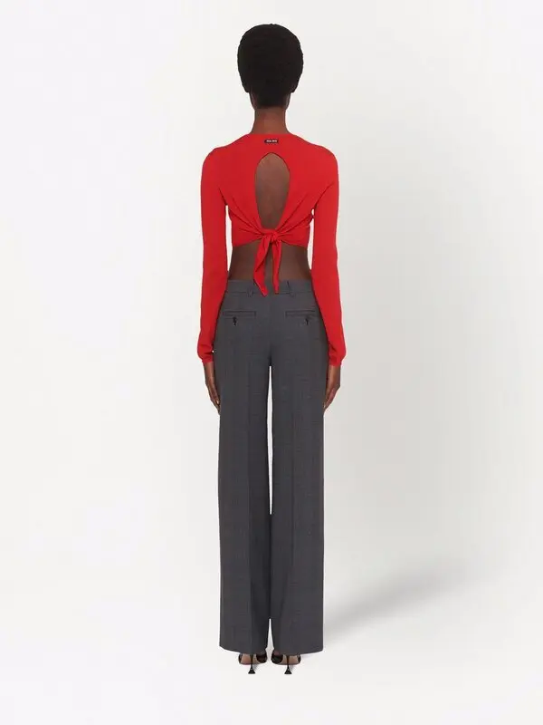 Miu Miu Check-wool Trousers