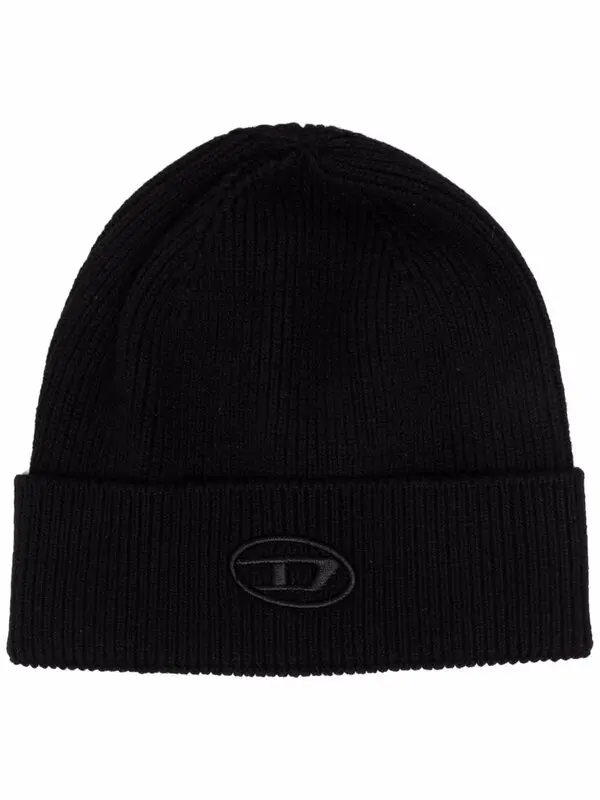DIESEL® K-coder Ribbed Beanie - Black