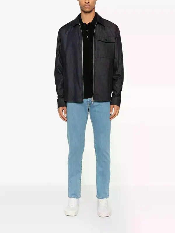 Incotex Stonewashed Slim Cut Jeans - Blue
