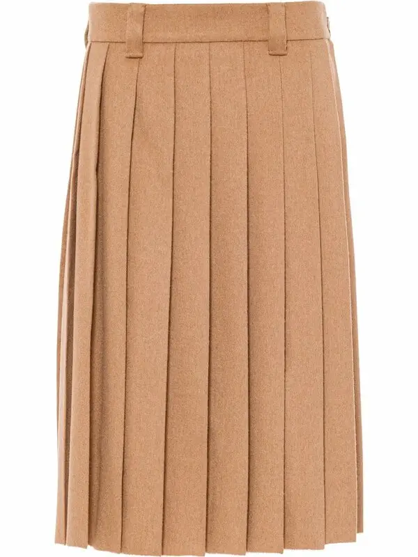Miu Miu Fully-pleated Skirt - Neutrals