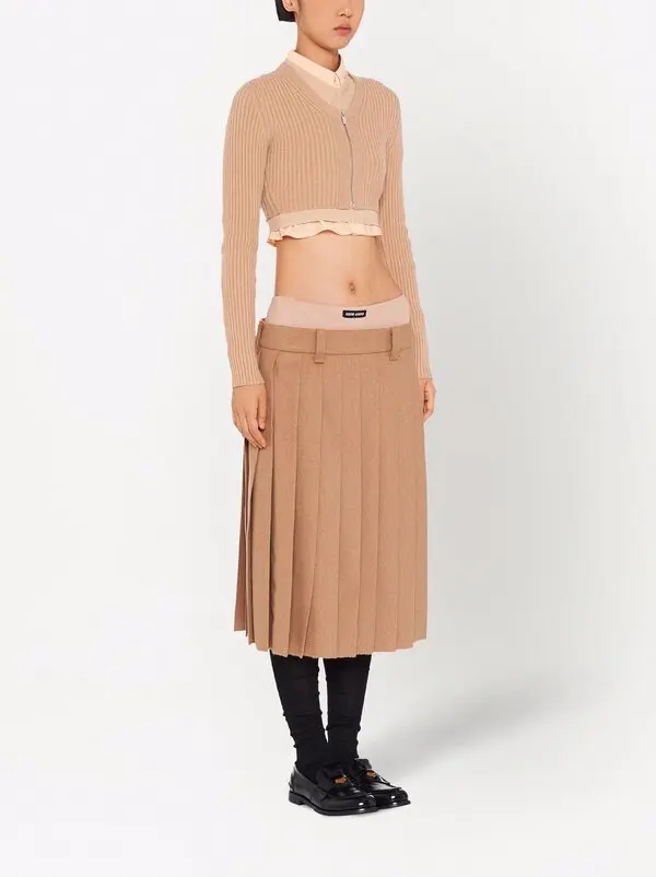 Miu Miu Fully-pleated Skirt - Neutrals