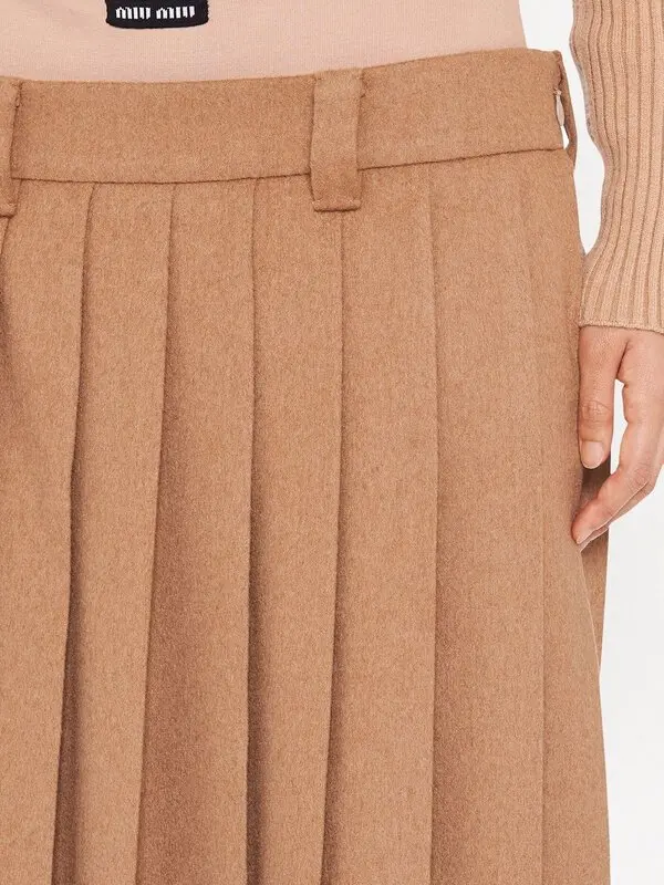 Miu Miu Fully-pleated Skirt - Neutrals