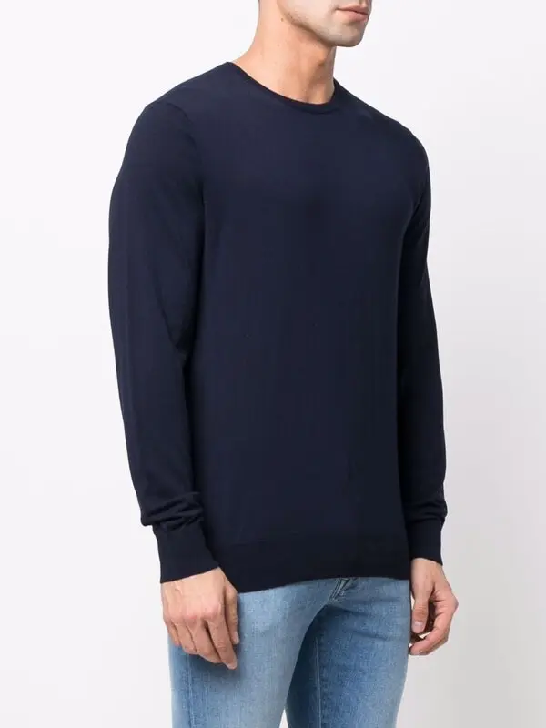 BALLANTYNE Crew-neck Knit Jumper - Blue