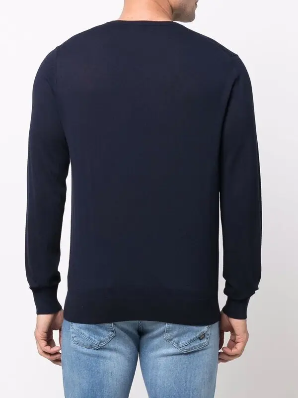 BALLANTYNE Crew-neck Knit Jumper - Blue
