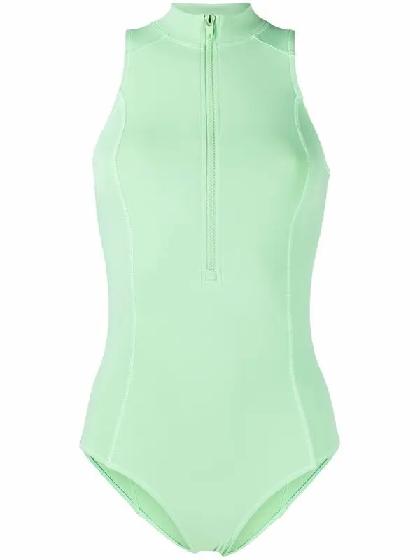 Y3 Zip-detail Swimsuit - Green