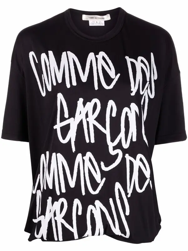 Comme Des Garçons Logo-print T-shirt - Black