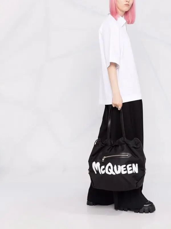 Alexander McQueen The Bundle Logo Tote Bag