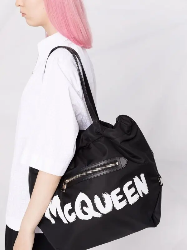 Alexander McQueen The Bundle Logo Tote Bag