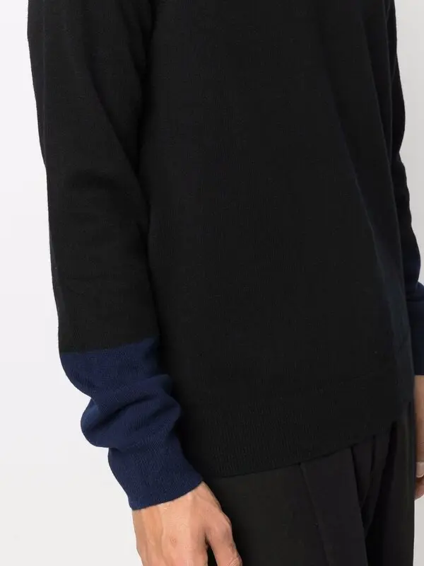 Comme Des Garçons Tonal Wool Jumper - Black