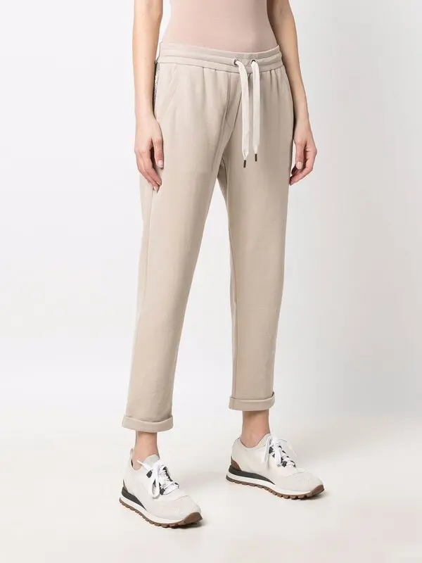 Brunello Cucinelli Cropped Drawstring Track Pants