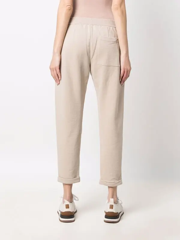 Brunello Cucinelli Cropped Drawstring Track Pants