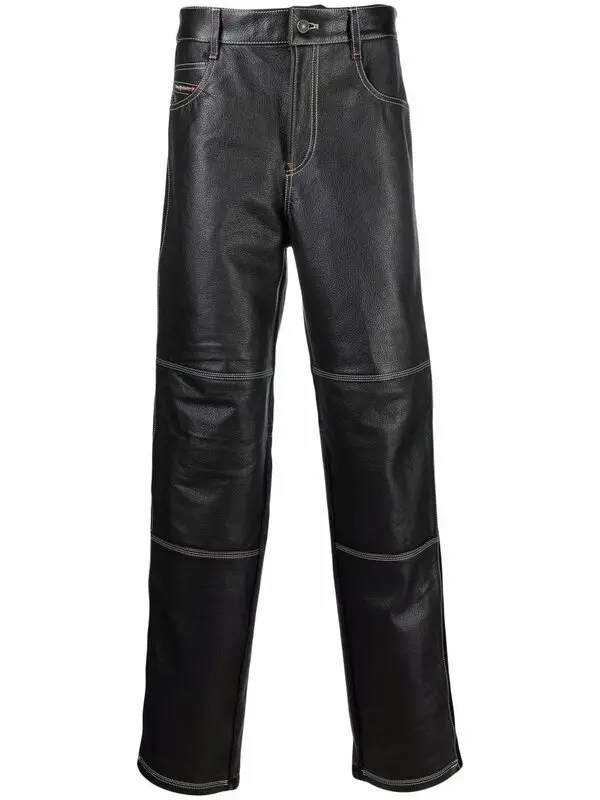 DIESEL® Straight-leg Biker Trousers