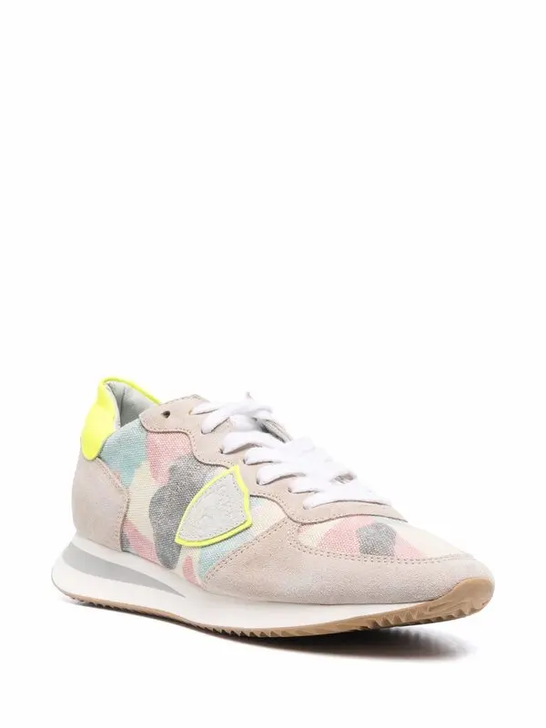 Philippe Model Trpx Camouflage-print Sneakers - Neutrals