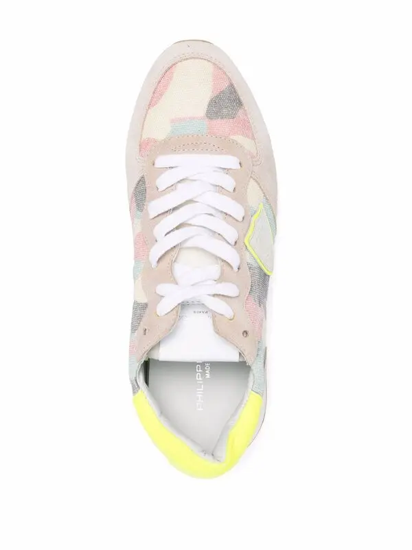 Philippe Model Trpx Camouflage-print Sneakers - Neutrals