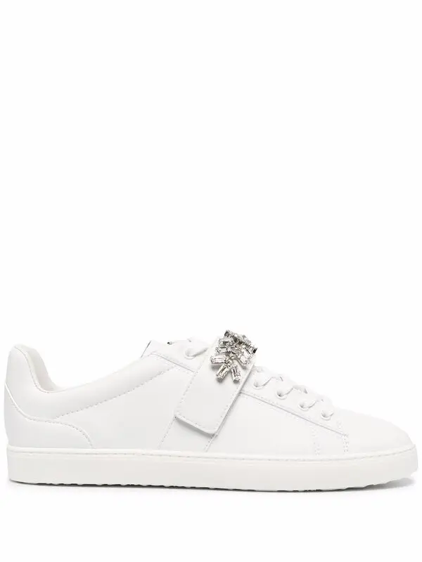 STUART WEITZMAN Crystal-embellished Low-top Sneakers