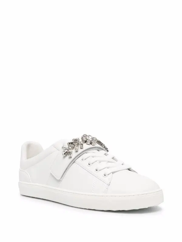 STUART WEITZMAN Crystal-embellished Low-top Sneakers
