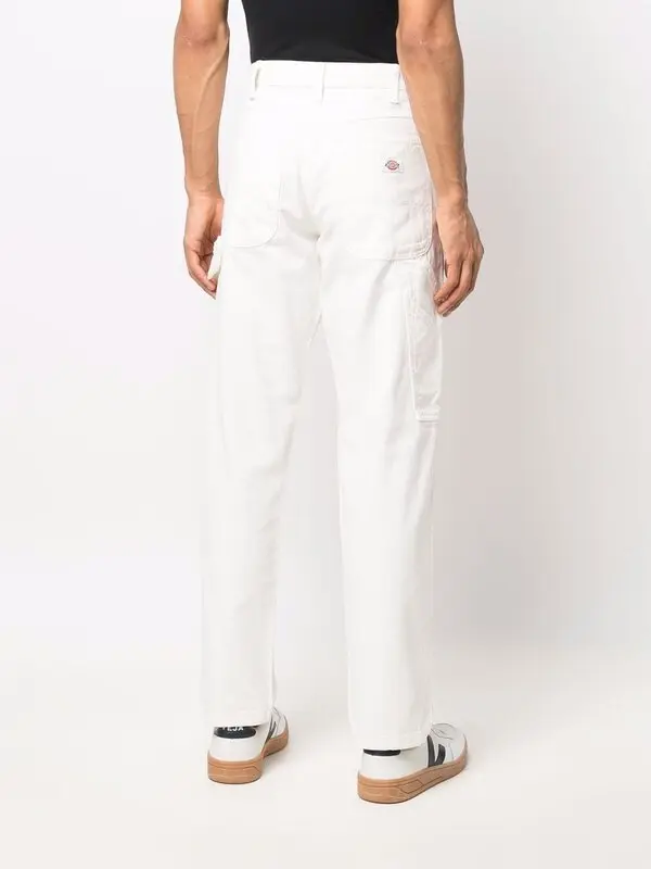 Dickies Rear Logo-patch Trousers - White