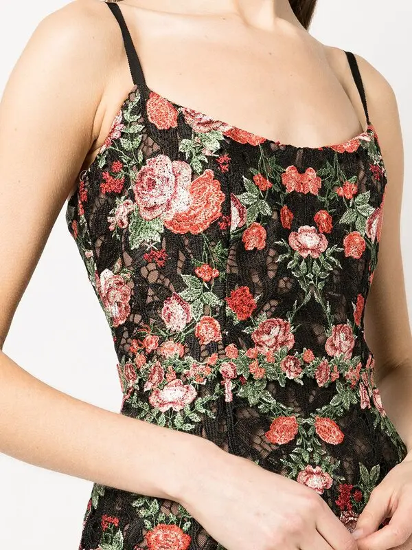 Marchesa Embroidered Floral Gown