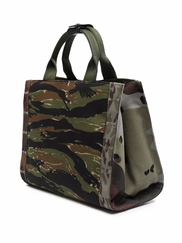 Diesel® Sanbonny Camouflage-Panelled Tote Bag - Green | Editorialist