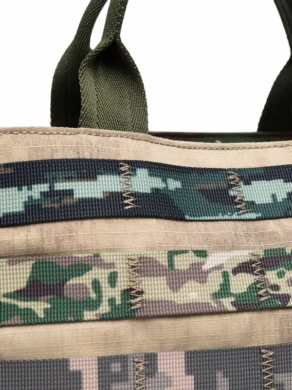 Diesel® Sanbonny Camouflage-Panelled Tote Bag - Green | Editorialist