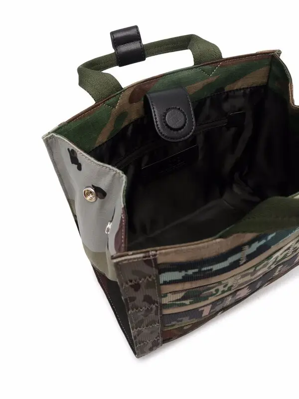 Diesel® Sanbonny Camouflage-Panelled Tote Bag - Green | Editorialist