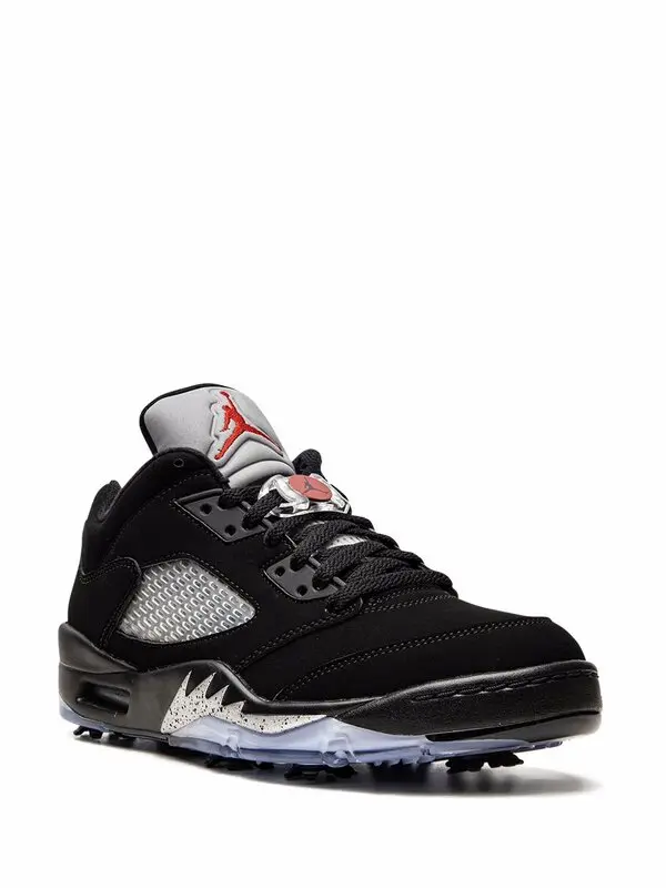 Jordan 5 Retro Low Golf Metallic Sneakers - Black | Editorialist
