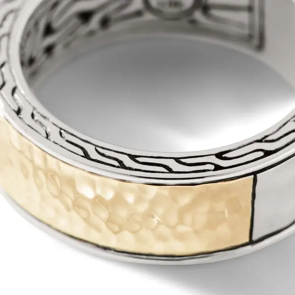 John Hardy Carved Chain Palu Band Ring
