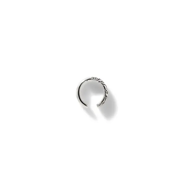 John Hardy Carved Chain Single Ear Cuff Gold