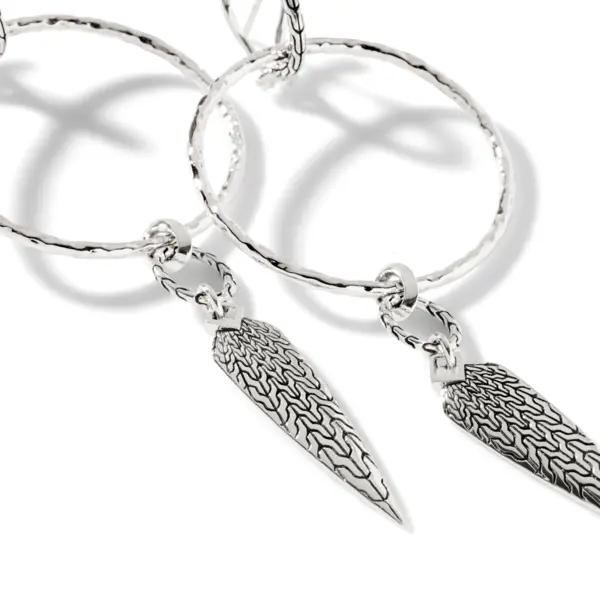 John Hardy Carved Chain Palu Drop Earrings