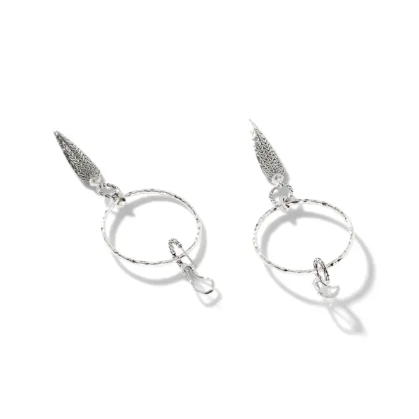 John Hardy Carved Chain Palu Drop Earrings