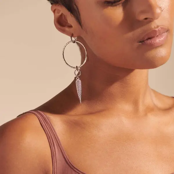 John Hardy Carved Chain Palu Drop Earrings
